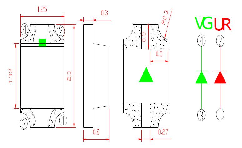 0805 red-green SMD LED with pure green 520nm from China manufacturer ...